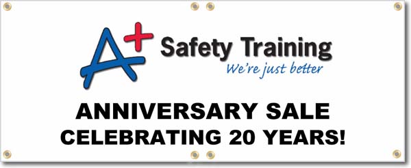 A+ Safety Training Banner Logo Center - $99.00 | NiceBadge™