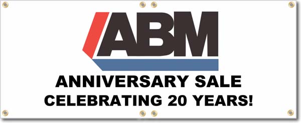 ABM Janitorial Services Banner Logo Center - $99.00 | NiceBadge™