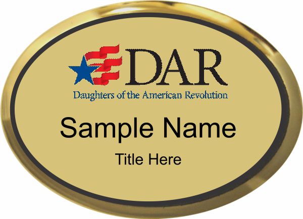 DAR Gold Oval Executive Badge - $15.57 | NiceBadge™