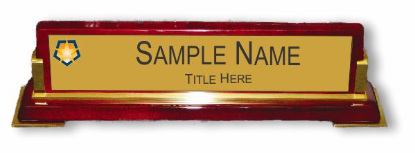 Defense Business Board Nameplate with Double Sided Rosewood Holder ...