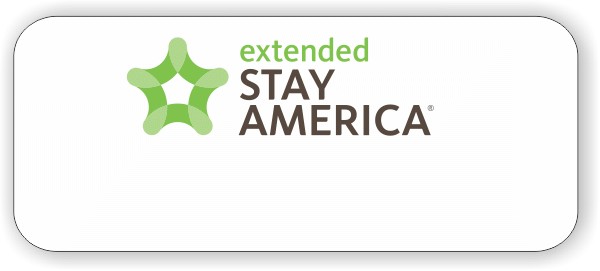 Extended Stay America White Logo Only Badge - $4.73 | NiceBadge™