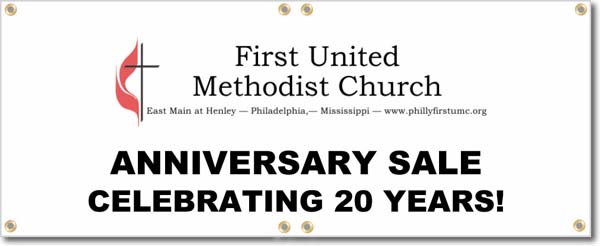 First United Methodist Church Banner Logo Center - $99.00 | NiceBadge™