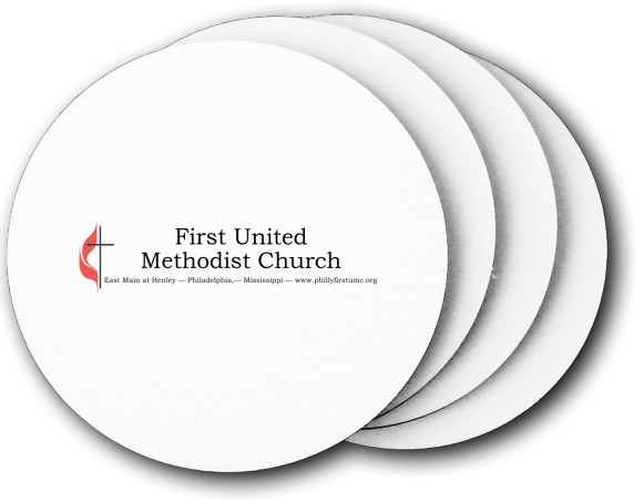 First United Methodist Church Coasters (5 Pack) - $15.87 | NiceBadge™