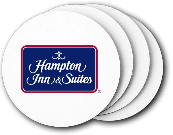 Hampton Inn & Suites Logo B Coasters (5 Pack) - $15.87 | NiceBadge™
