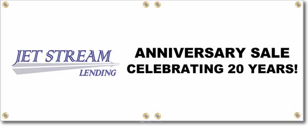 Jet Stream Lending Banner Logo Left - $99.00 | NiceBadge™