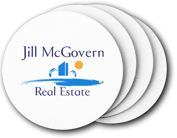 Jill McGovern Real Estate Coasters (5 Pack) - $15.87 | NiceBadge™