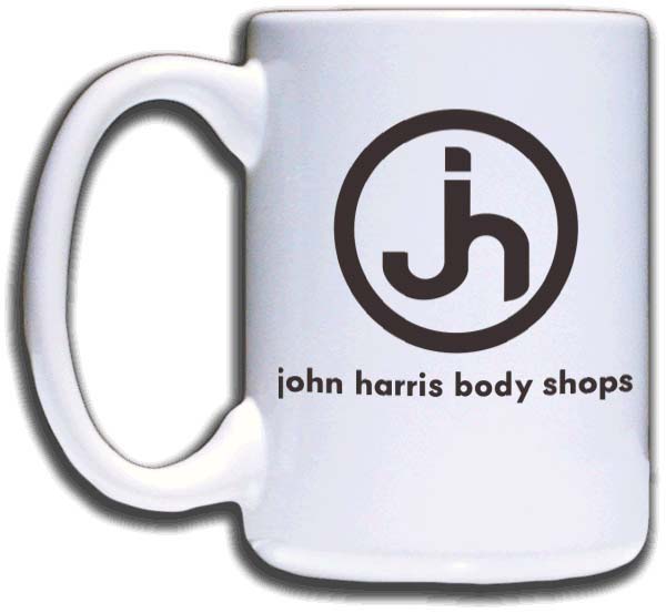 John Harris Body Shop Mug - $15.95 | NiceBadge™