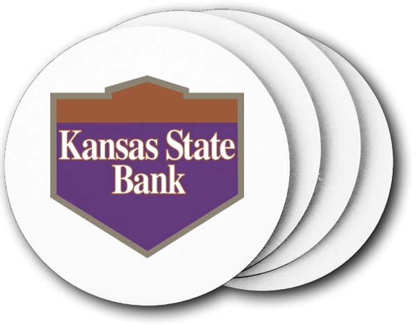 Kansas State Bank Coasters (5 Pack) - $15.87 | NiceBadge™