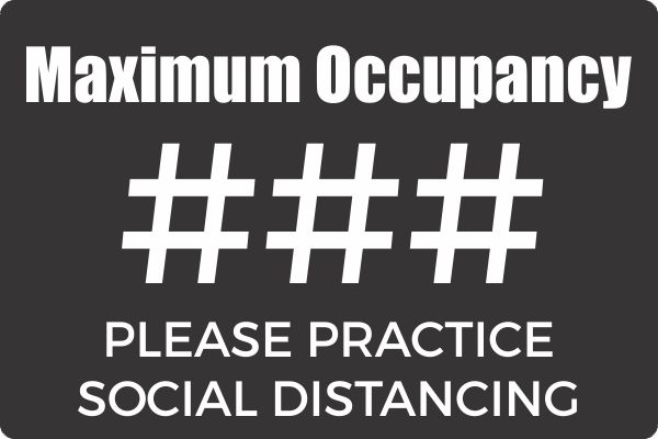 Maximum Occupancy Sign - $12.95 | NiceBadge™
