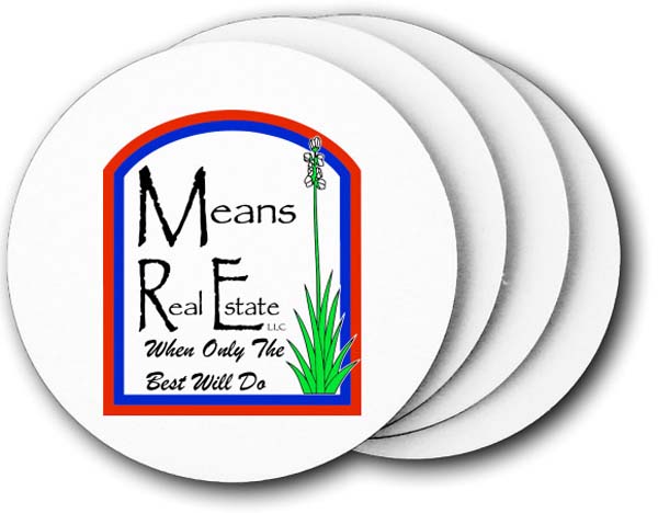 Means Real Estate, LLC Coasters (5 Pack) - $15.87 | NiceBadge™