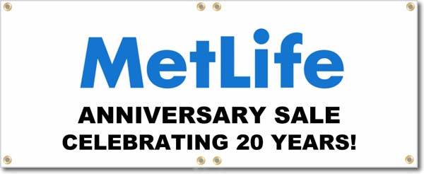 MetLife Banner Logo Center Logo A - $99.00 | NiceBadge™