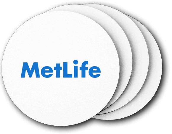 MetLife Coasters (5 Pack) Logo A - $15.87 | NiceBadge™