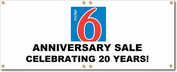 Motel 6 Banner Logo Center - $99.00 | NiceBadge™