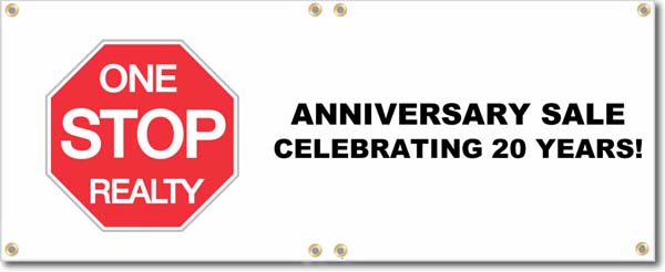 One Stop Realty Banner Logo Left - $99.00 | NiceBadge™