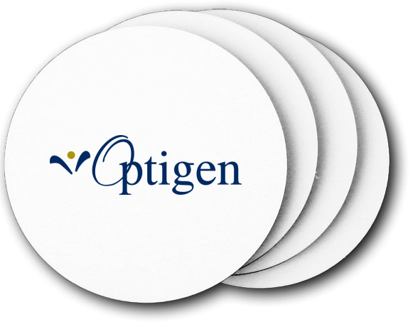 Optigen Inc. Coasters (5 Pack) - $15.87 | NiceBadge™