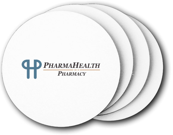PharmaHealth Pharmacy Coasters (5 Pack) - $15.87 | NiceBadge™