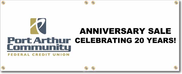 Port Arthur Community FCU Banner Logo Left - $99.00 | NiceBadge™