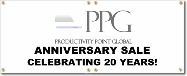 Productivity Point Global Banner Logo Center - $99.00 | NiceBadge™
