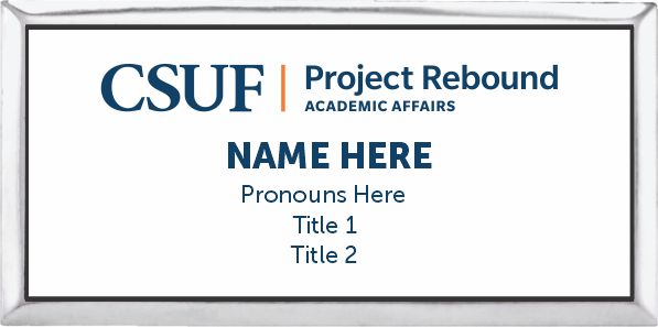 Project Rebound Silver Executive Badge - $8.66 | NiceBadge™