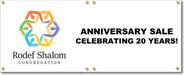 Rodef Shalom Congregation Banner Logo Left - $99.00 | NiceBadge™