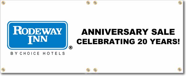 Rodeway Inn Banner Logo Left - $99.00 | NiceBadge™