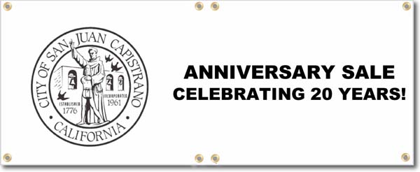 San Juan Capistrano, City of Banner Logo Left - $99.00 | NiceBadge™