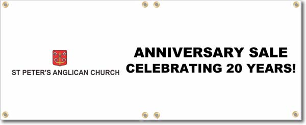 St. Peter's Anglican Church Banner Logo Left - $99.00 | NiceBadge™