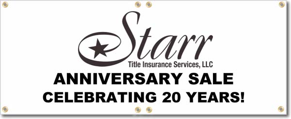 Starr Title Insurance Services Banner Logo Center - $99.00 | NiceBadge™
