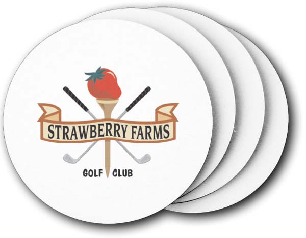 Strawberry Farms Golf Club Coasters (5 Pack) - $15.87 | NiceBadge™