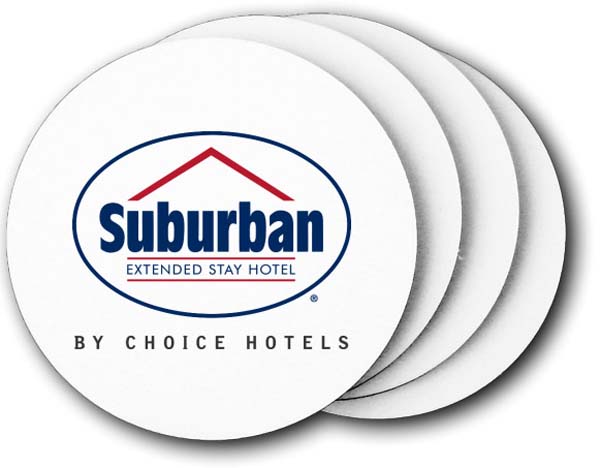 Suburban Hotel Coasters (5 Pack) - $15.87 | NiceBadge™