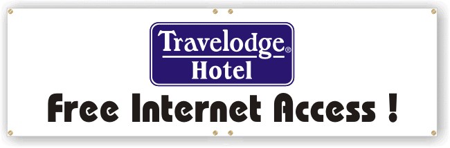 Travelodge 28 x 6' Banner (Logo B) - $99.00 | NiceBadge™