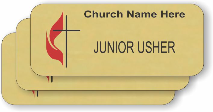 United Methodist Church Gold Badge Junior Usher Bundle (10 Badges ...