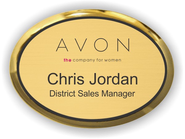 Avon Gold Oval Executive Badge - $16.57 | NiceBadge™