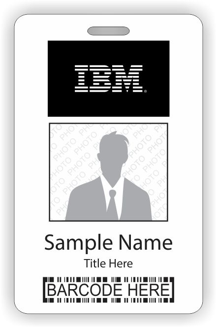 IBM Barcode ID Vertical badge - $11.25 : Custom Name Badges and Name ...
