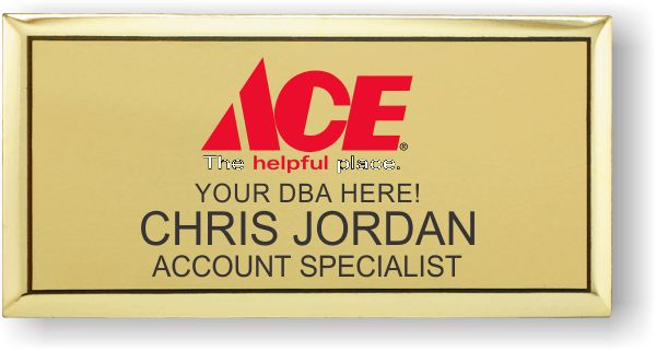 Ace Hardware Gold Executive Badge - $8.72 | NiceBadge™