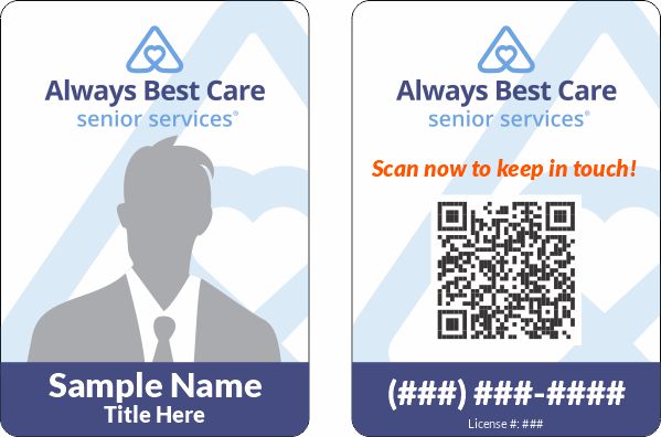 Always Best Care Photo ID Vertical Double Sided Badge - $16.94 | NiceBadge™