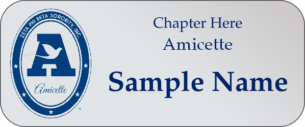 Zeta Phi Beta Sorority, Inc. - Amicette Standard Silver badge - $10.01 ...