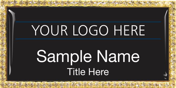 Custom Logo Gold Bling Badge - $27.00 | NiceBadge™