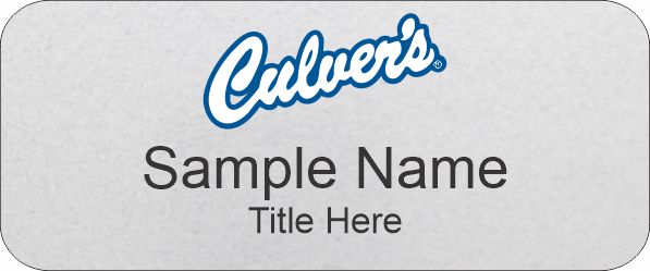 Culver's Standard Silver Name Badge - $8.24 | NiceBadge™