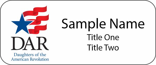 DAR Standard White badge Layout B - $9.24 | NiceBadge™