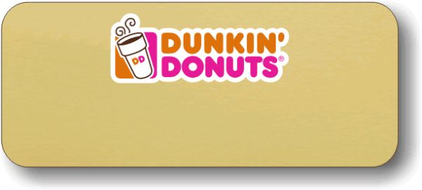 Dunkin' Donuts Gold Logo Only Badge - $7.81 | NiceBadge™
