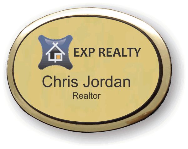 EXP Realty Gold Oval Executive Badge - $15.06 | NiceBadge™