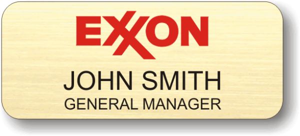 Exxon Gold Badge - $5.51 | NiceBadge™
