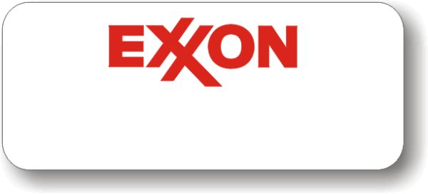 Exxon White Logo Only Badge - $5.16 | NiceBadge™