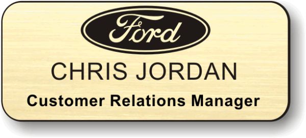 Ford Dealerships Gold Badge (Logo on top) - $5.51 | NiceBadge™