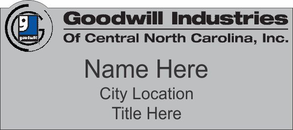 Goodwill Industries of Central NC, Inc. Shaped Silver badge - $13.58 ...