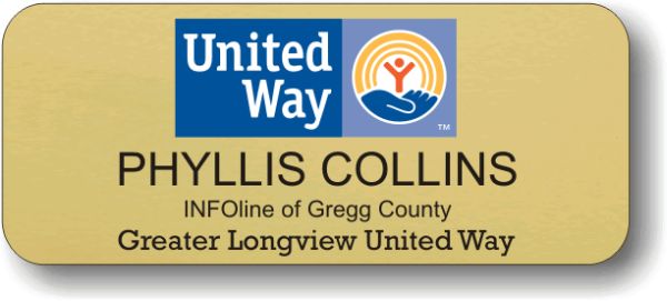 Greater Longview United Way Gold Badge - $7.92 | NiceBadge™