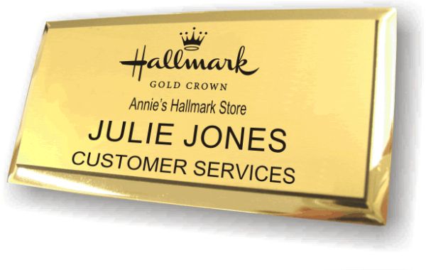 Hallmark Gold Crown Gold Executive Badge - $9.10 | NiceBadge™