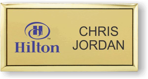 Hilton Logo B Executive Gold Badge - $9.05 | NiceBadge™