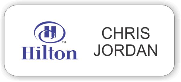 Hilton Logo B White Badge - $5.51 | NiceBadge™